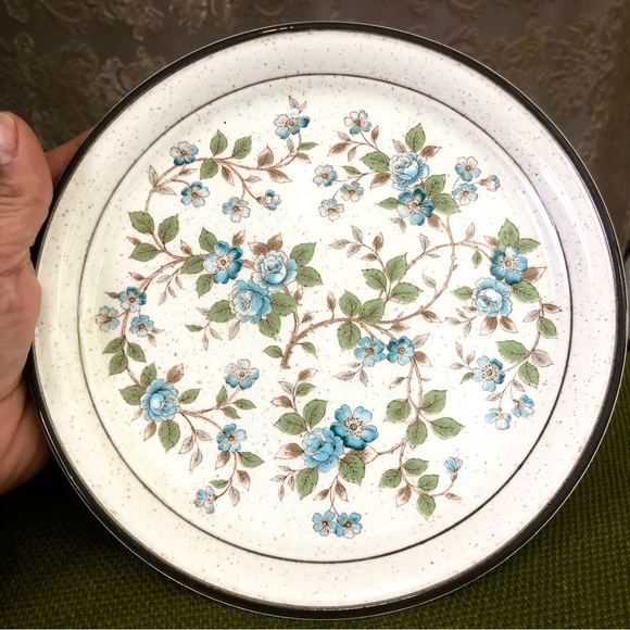 Dining | Vintage Arklow Honey Stoneware Avonmore Blue Rose Floral Salad ...